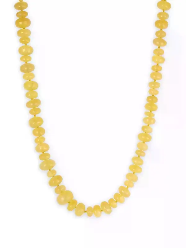 LEIGH MAXWELL 18k Yellow Danburite And Amazonite Beaded Necklace