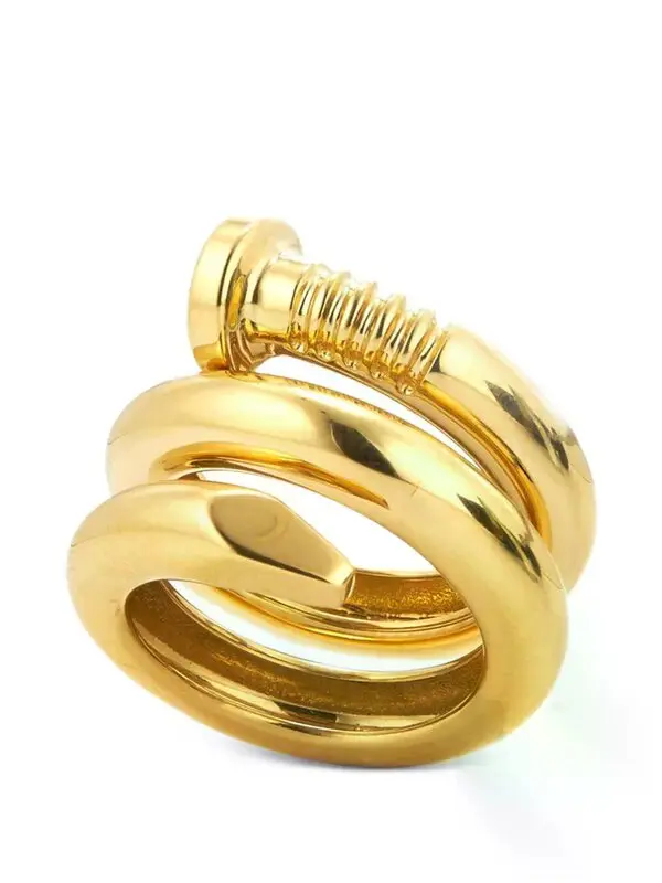 David Webb Large Nail Ring - Gold