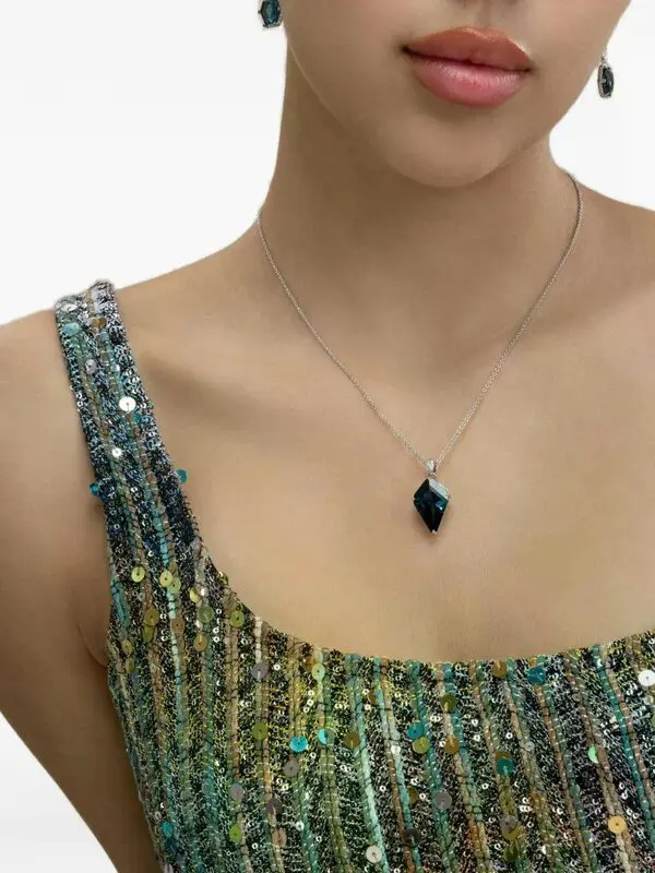 LISA NIK Topaz And Diamond Necklace - Silver