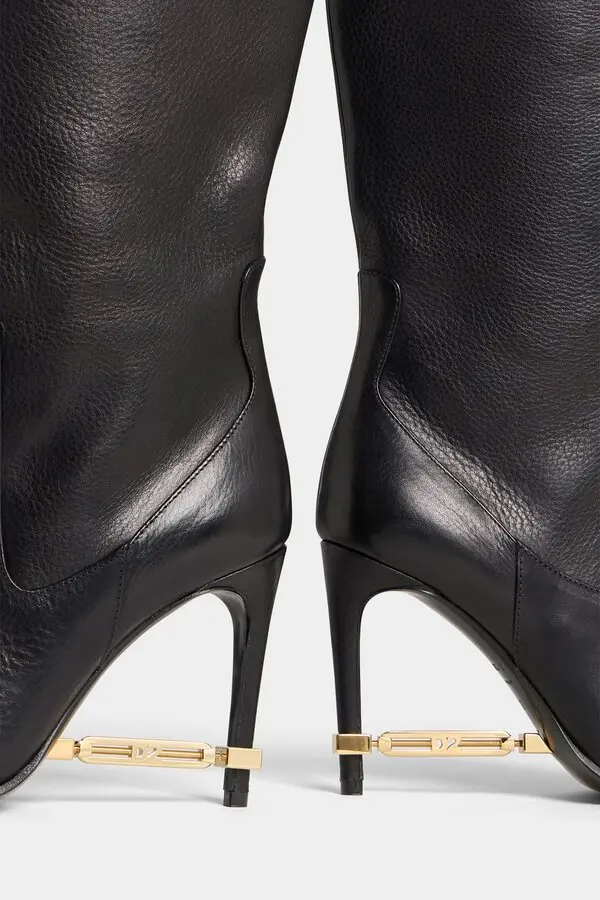 Dsquared2 Metal Bar Heeled Boots