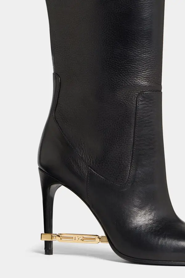 Dsquared2 Metal Bar Heeled Boots