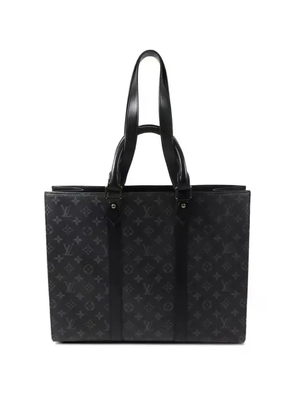 LOUIS VUITTON Monogram Eclipse Sac Plat 24h Tote Bag