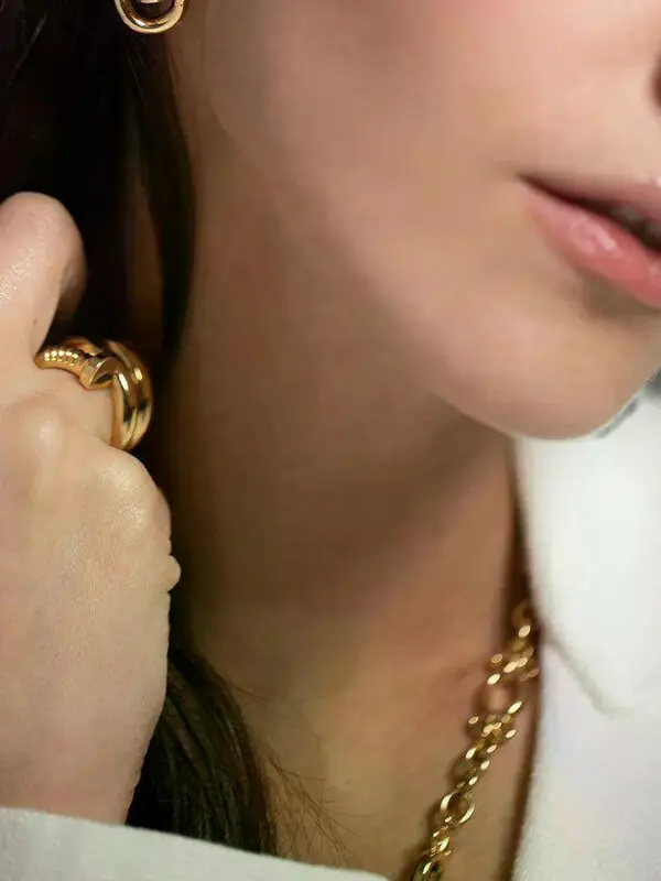 David Webb Bent Nail Earrings In 18k Yellow