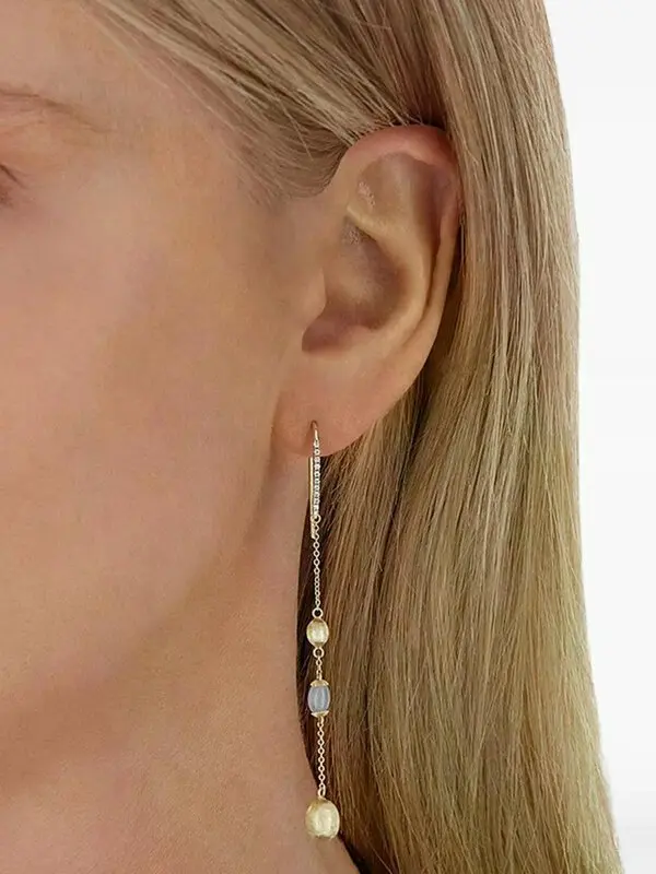 NANIS Aquamarine Diamond Earrings - Gold