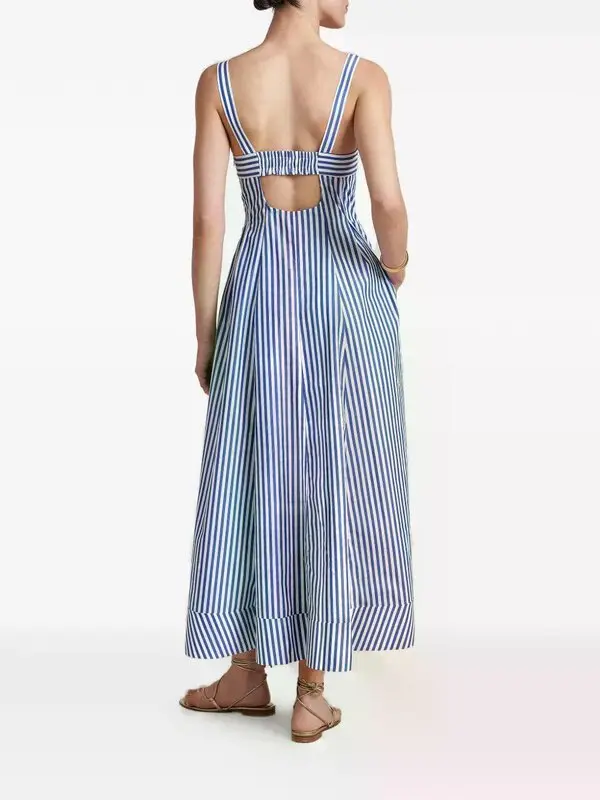 LA LIGNE Madeline Striped-pattern Midi Dress