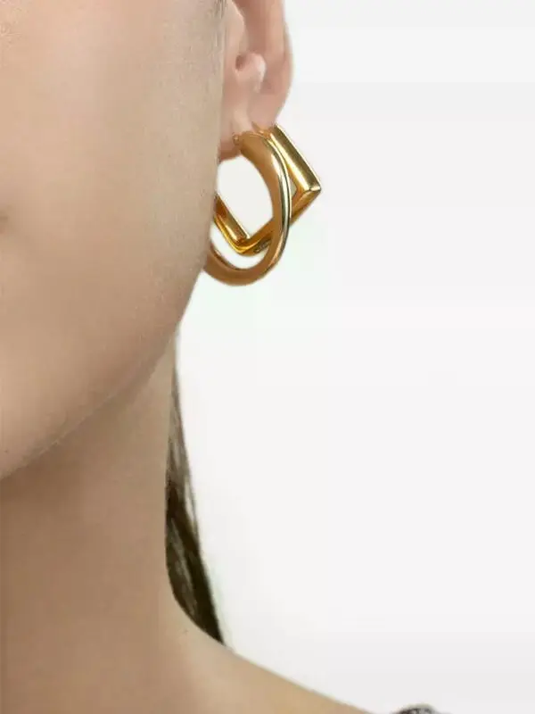 LISA NIK Square-hoop Earrings - Gold