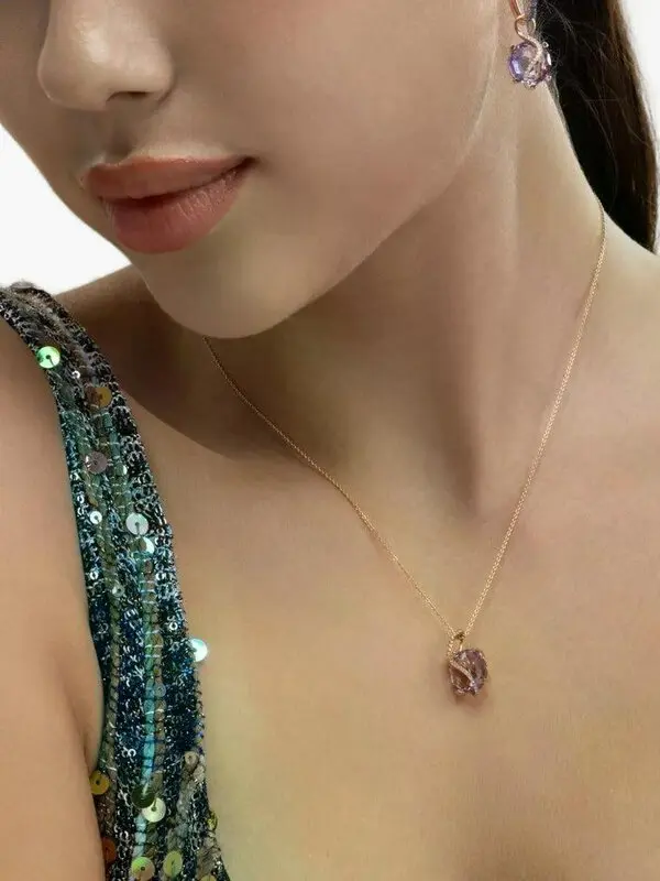 LISA NIK Rainbow Sapphire Hoop Earrings