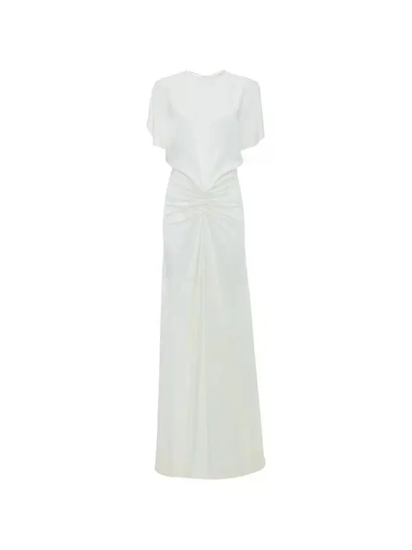 Victoria Beckham Isabella Draped Maxi Dress - Neutrals