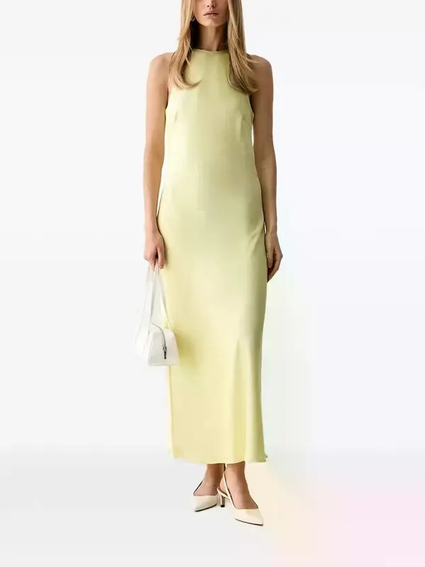 GESTUZ Gzcerina Sleeveless Satin Maxi Dress - Yellow