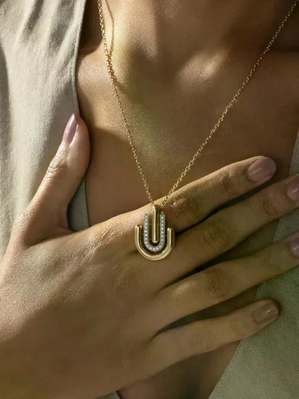 David Webb Unity Diamond Pendant Necklace