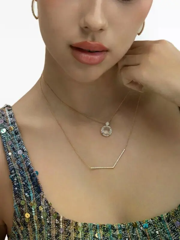 LISA NIK Chevron-shape-pendant Necklace - Pink