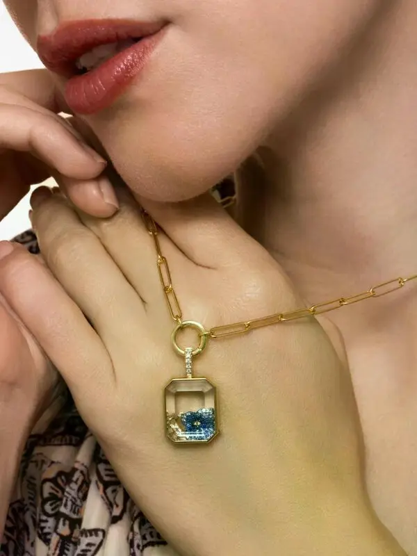 Loquet Diamond And Sapphire Necklace