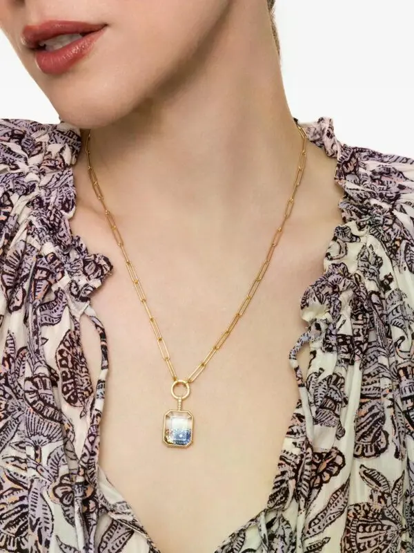 Loquet Diamond And Sapphire Necklace
