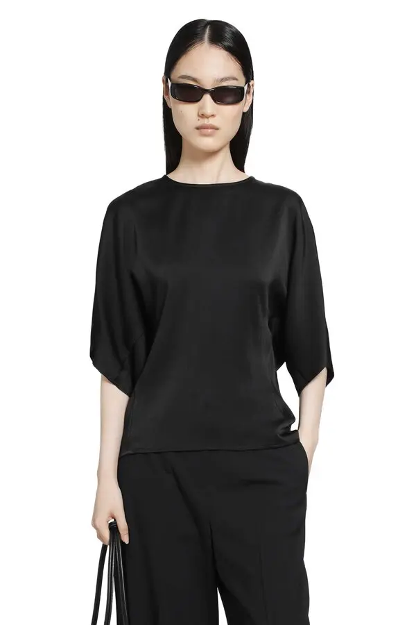 RETORI Retrois Satin Top With Keyhole Detail