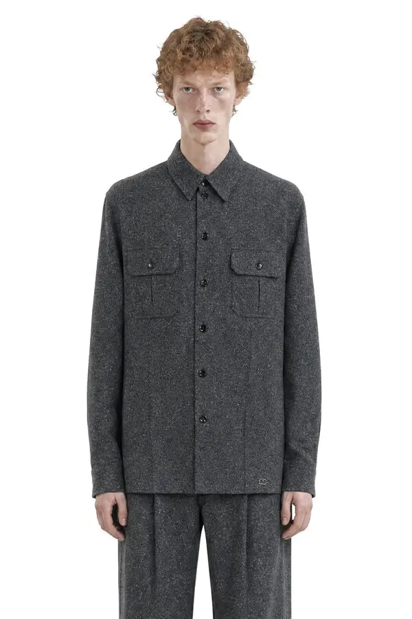 Valentino Garavani Boutonné Wool Overshirt