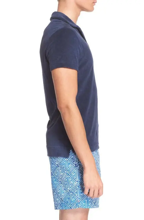 Orlebar Brown Terry Polo Shirt - Navy