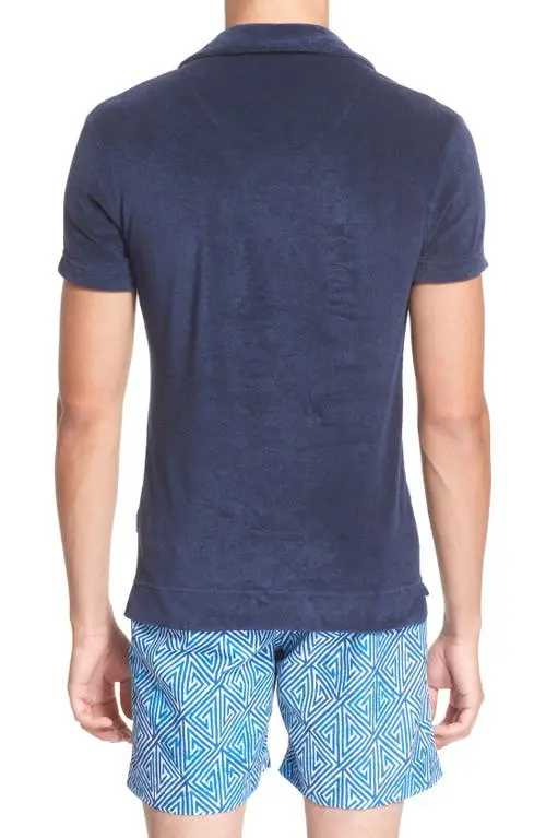 Orlebar Brown Terry Polo Shirt - Navy