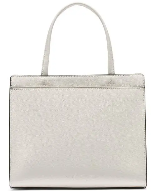 Karl Lagerfeld Paris Maybelle Satchel With Printed Paris Illustrations - White/silver