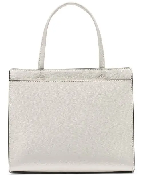Karl Lagerfeld Paris Maybelle Satchel With Printed Paris Illustrations - White/silver