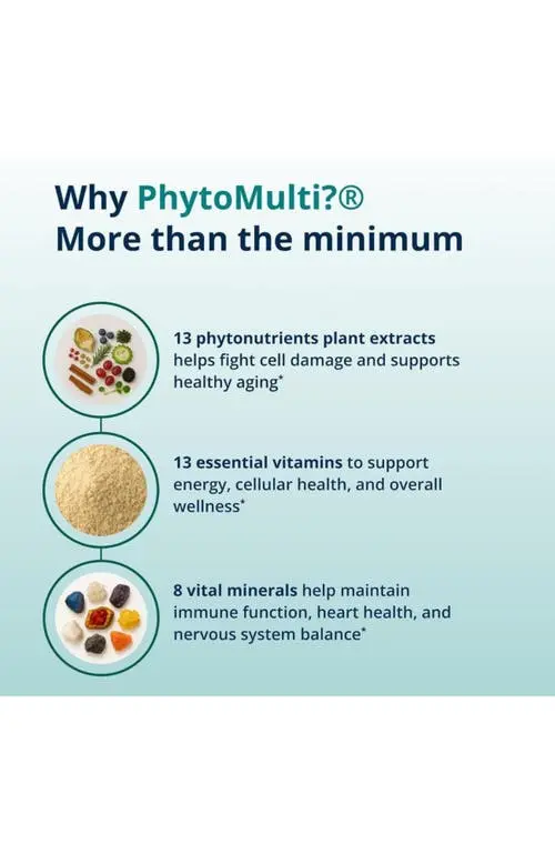 METAGENICS Phytomulti Advanced Daily Multivitamin Supplement 120 Tablets