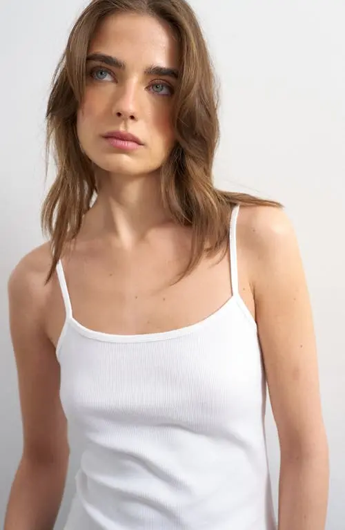 Topshop Rib Micro Curve Hem Tank