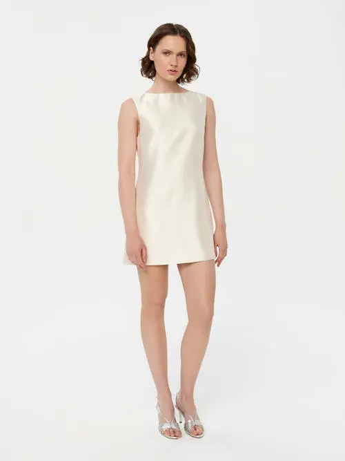 ALAS Silk Blend Bridal Mini Dress