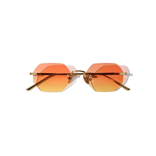 COSSINO Vonne 51mm Rimless Octagon Sunglasses - Orange
