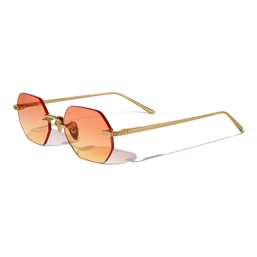 COSSINO Vonne 51mm Rimless Octagon Sunglasses - Orange