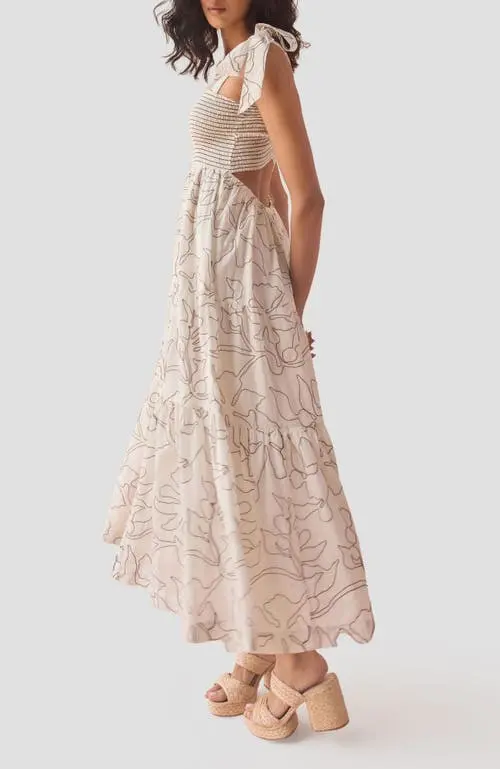 Omika Emeline Cotton Maxi Dress With Detachable Sash