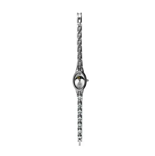 PEUGEOT Sun Moon Oval Link Bracelet Watch - Silver