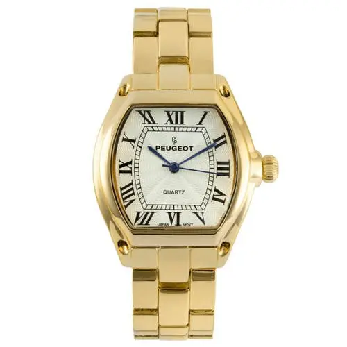 PEUGEOT Roman Numeral Barrel Bracelet Watch 36x33mm - Gold