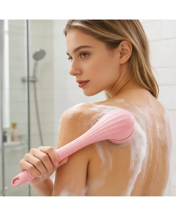 PURSONIC Rechargeable Waterproof Silicone Bath Brush With 3 Interchangeable Brush Heads