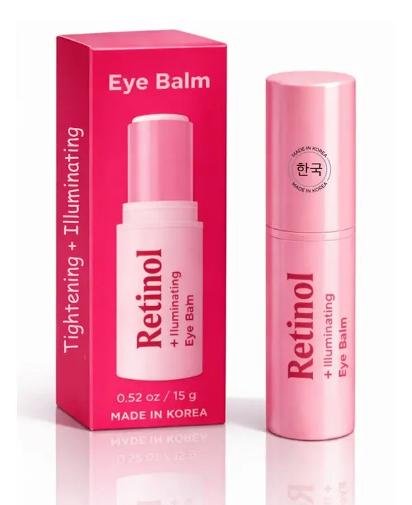 LOVERY Retinol Tightening + Illuminating Eye Balm Korean Skincare Anti-aging Stick - Pink