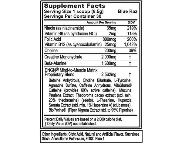 EVL Intense Pre Workout With Creatine Engn Energizing Pre Workout For With Beta Alanine Caffeine And L Theanine