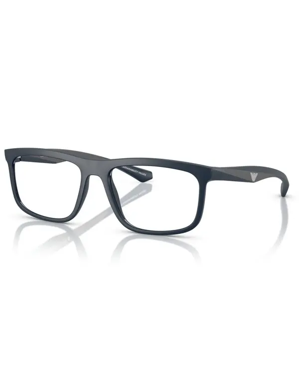 Emporio Armani Square Eyeglasses - Matte Blue