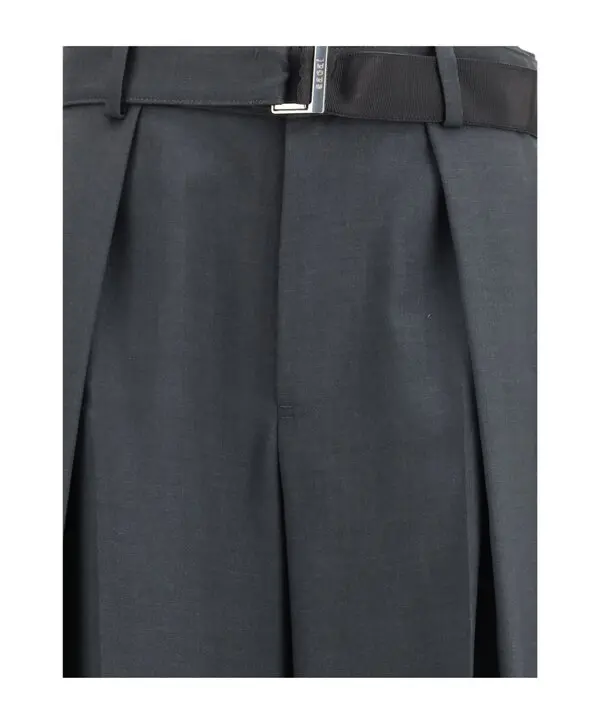 Sacai Pleated Wide-leg Pants