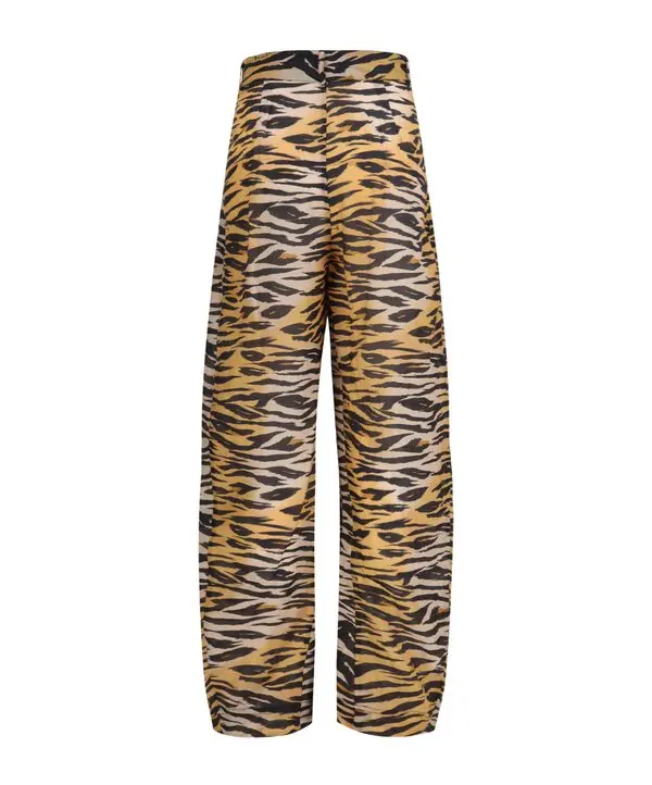 Pinko Barrel Fit Animal-print Pants