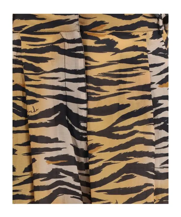 Pinko Barrel Fit Animal-print Pants