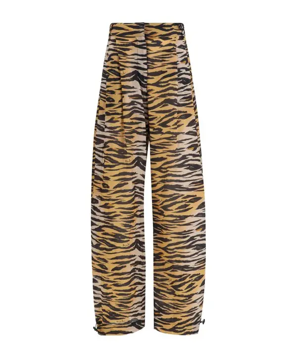 Pinko Barrel Fit Animal-print Pants - No