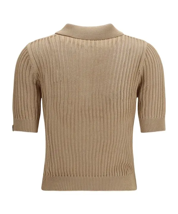 Jacob Cohen Openwork Knit Polo Top