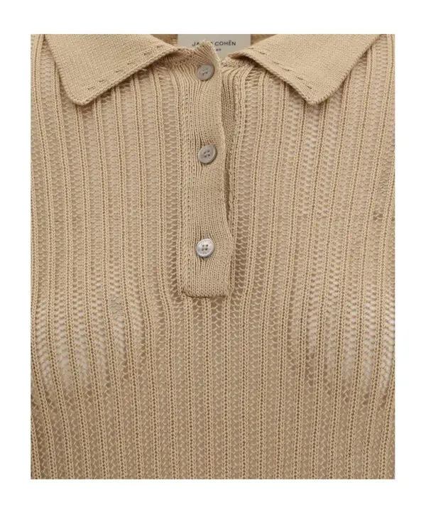 Jacob Cohen Openwork Knit Polo Top
