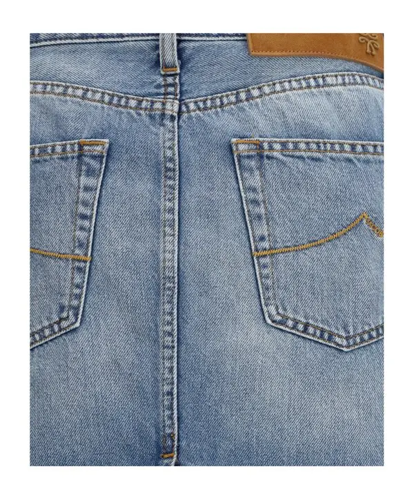 Jacob Cohen Front Slit Denim Midi Skirt