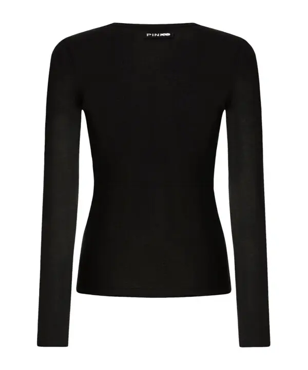 Pinko Bustier-detail V-neck Sweater