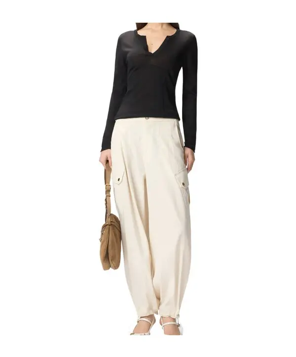 Pinko Bustier-detail V-neck Sweater