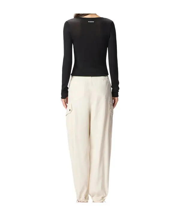 Pinko Bustier-detail V-neck Sweater