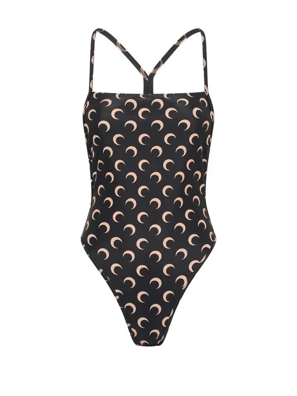 MARINE SERRE Jersey One-piece Swimsuit