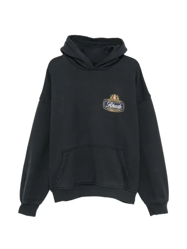 Rhude Safari Crest Hoodie - Blkblured