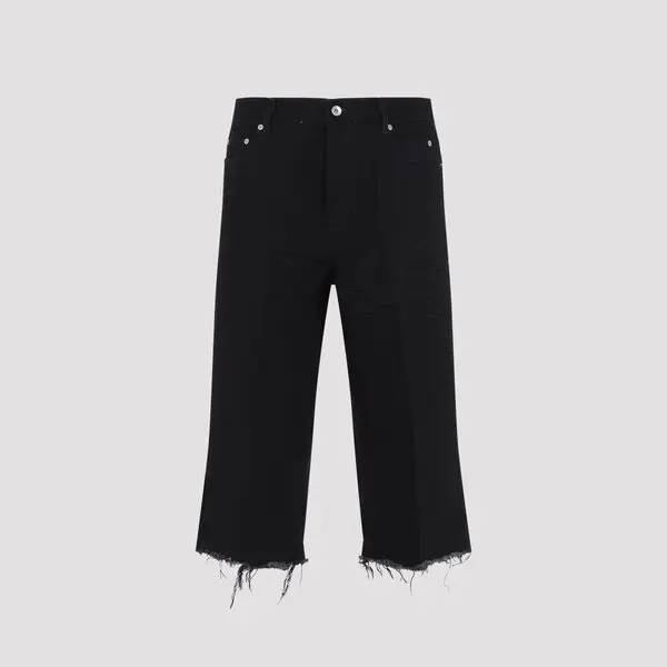 Rick Owens Bolan Cutoff Cotton Jeans - Black