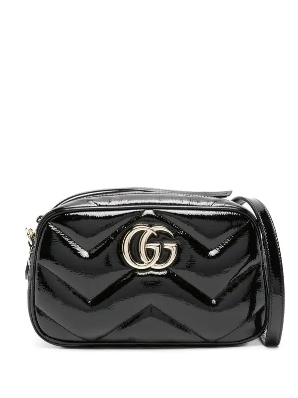 Gucci Gg Marmont Quilted Crossbody Handbag - Black