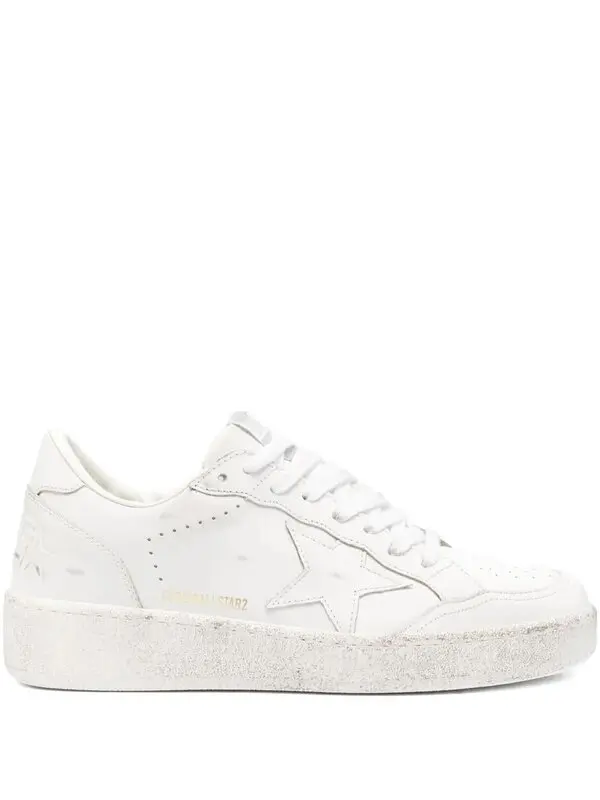 GOLDEN GOOSE Ball Star Leather Sneakers With Star Detail